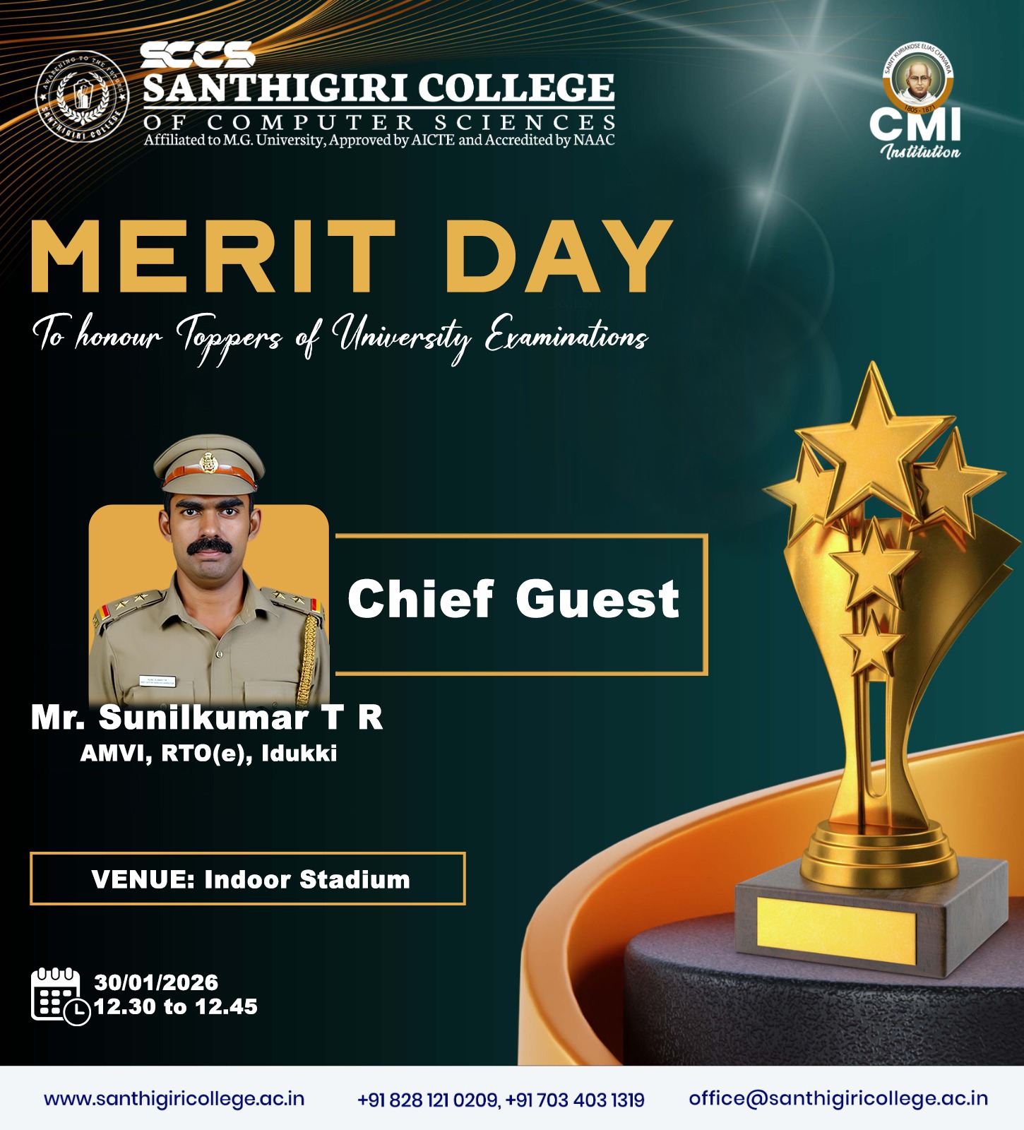 Santhigiri College, Vazhithala, Thodupuzha, Idukki Dt., Kerala, India